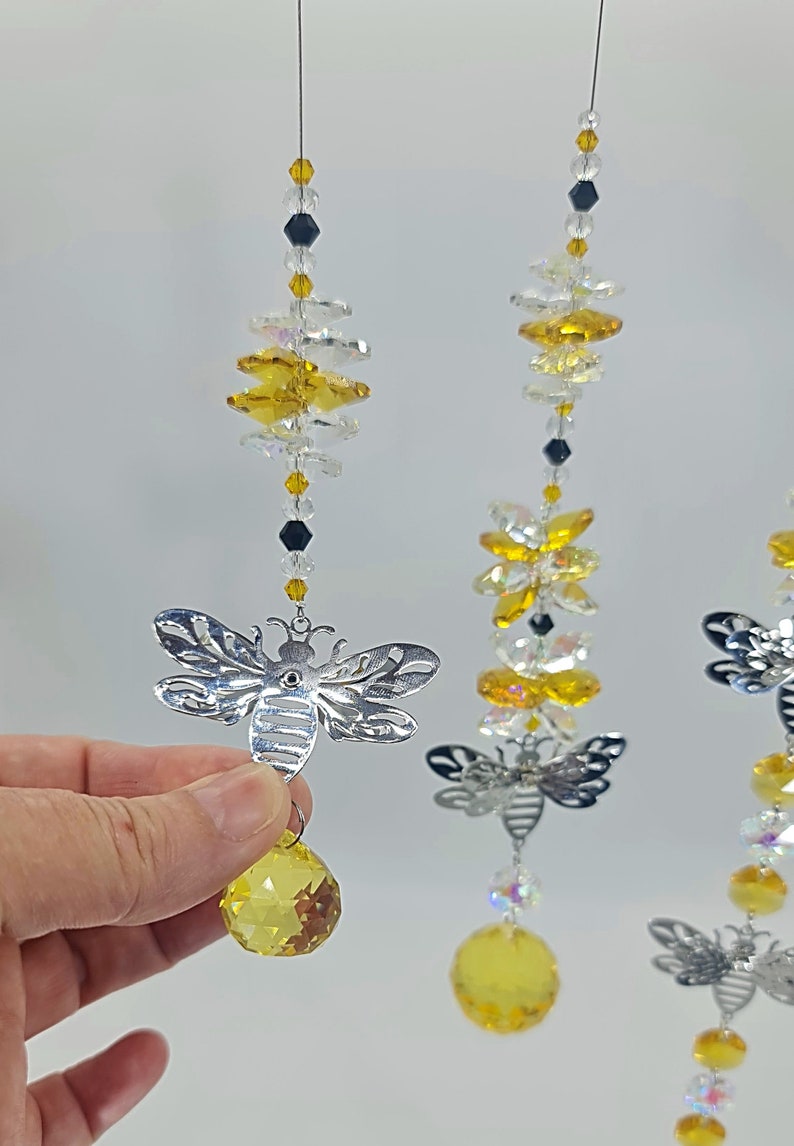 Bumble Bee Suncatchers, 3 Sizes to Choose From. Yellow Crystal ...