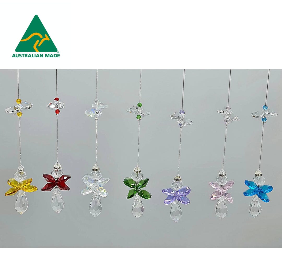 Mini Angel Crystal Suncatcher Gift, Memorial Keepsake Angels. Rainbow ...