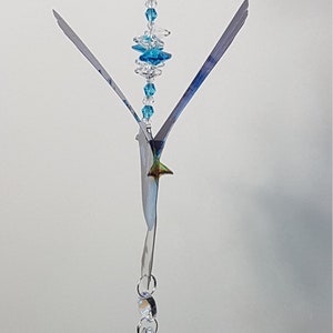 Blue Fairy Wren Crystal Suncatcher Gift, Window Hanging Light Catcher ...