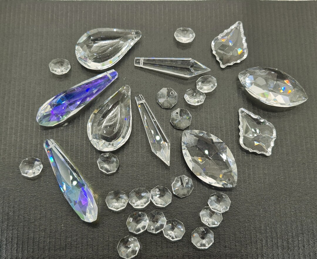 30 Mixed Crystal Suncatcher Prism Beads Sete Used for Making ...
