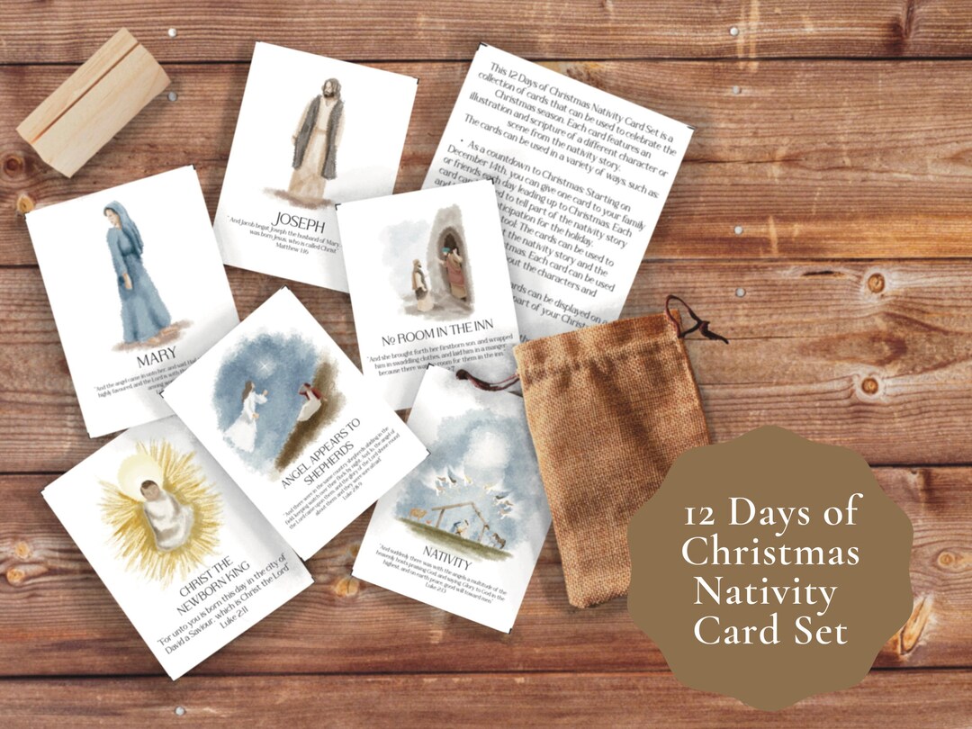 12 Days of Christmas Advent Cards, Lds Artwork, Nativity Cards ...
