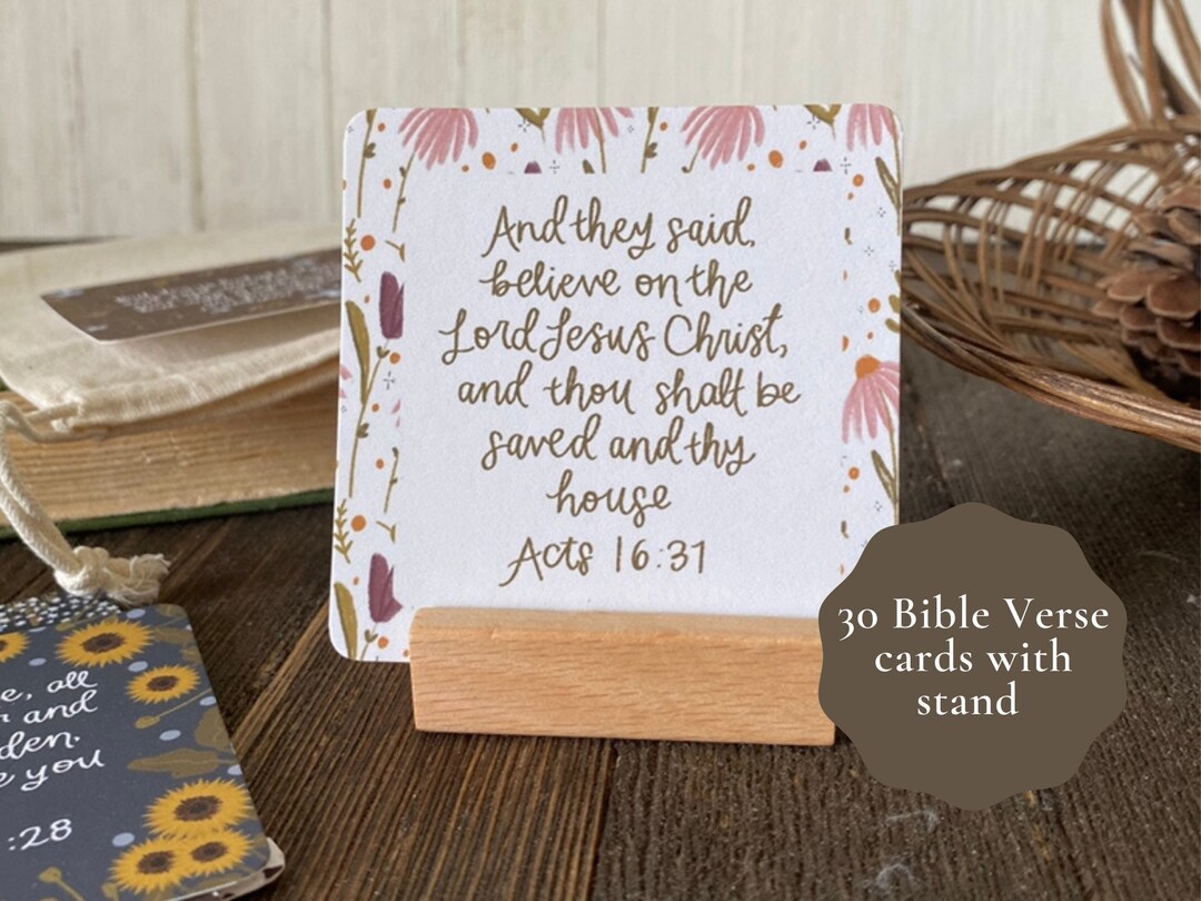 Scripture Card Stand, Bible Verse Cards, Scripture Memory, Bible Verse ...