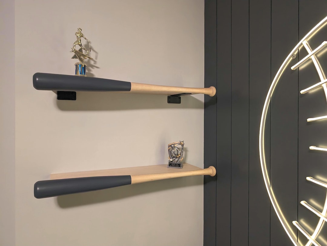 Custom Maple Baseball Bat Shelf - Etsy