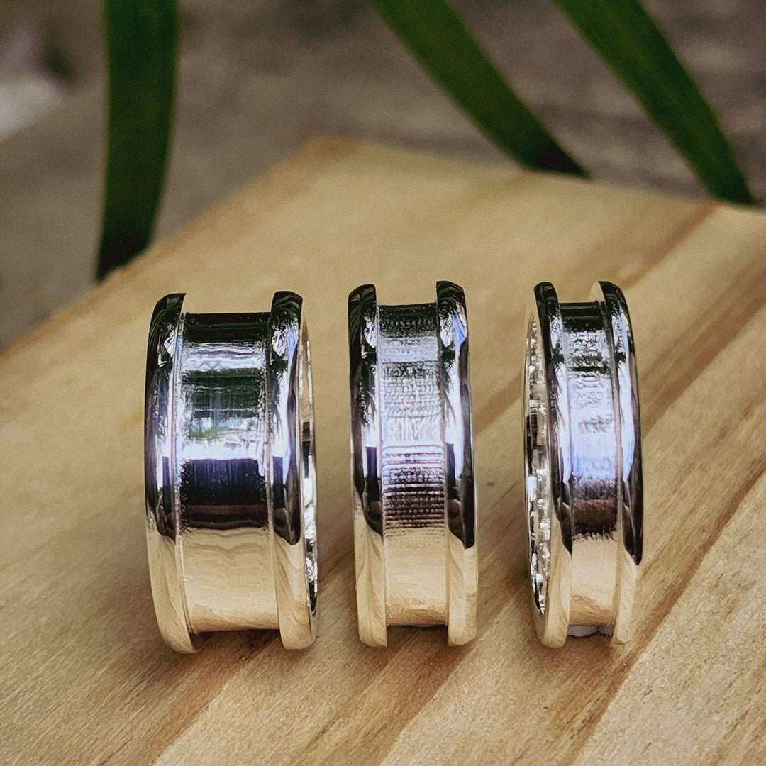 Sterling Silver Inlay Ring Blank: 925 Channel Ring for Makers - Etsy