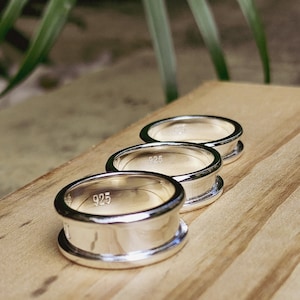 Sterling Silver Inlay Ring Blank: 925 Channel Ring for Makers - Etsy