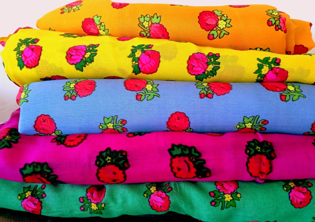 Floral Fabric Roses, Kurdistan Folklore Flower Fabric, Blossom, Floral ...