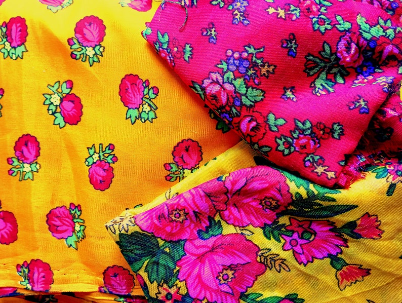 Floral Fabric Roses, Kurdistan Folklore Flower Fabric, Blossom, Floral ...