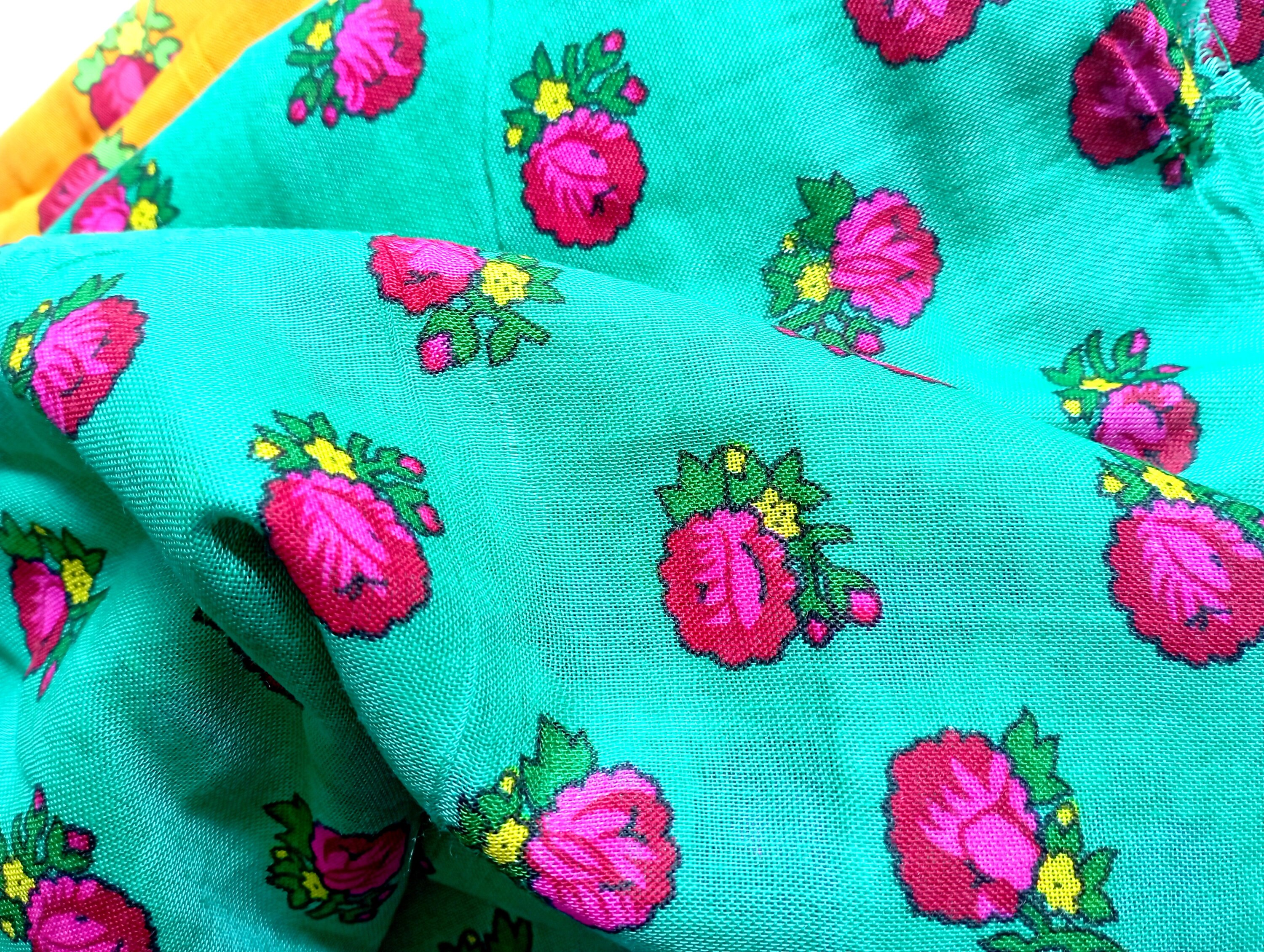 Floral Fabric Roses, Kurdistan Folklore Flower Fabric, Blossom, Floral ...