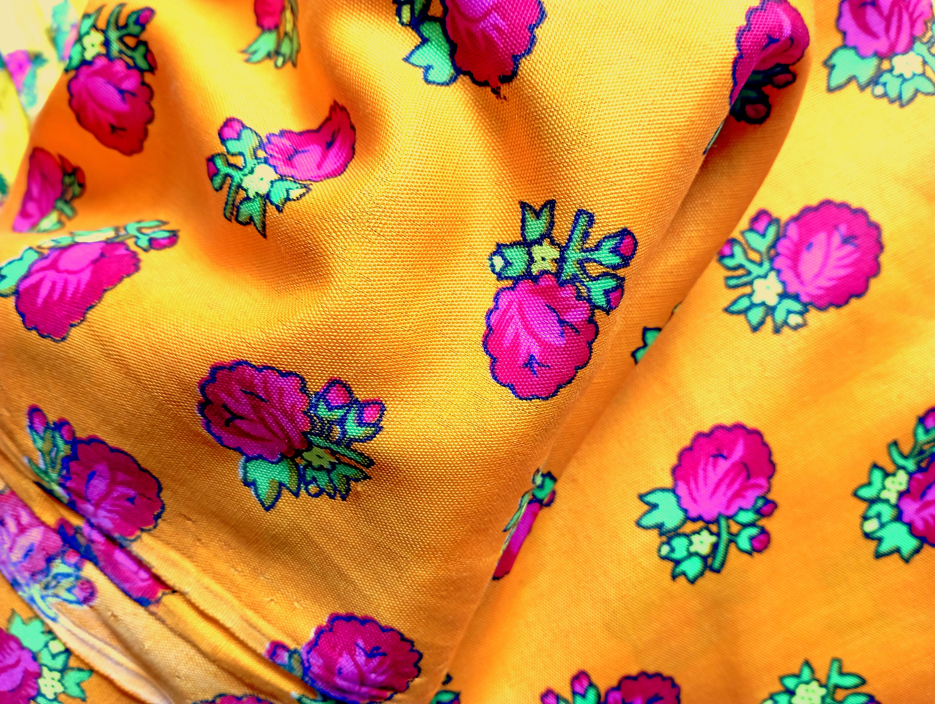 Floral Fabric Roses, Kurdistan Folklore Flower Fabric, Blossom, Floral ...