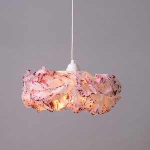 Pink Pendant Lamp, Baby Nursery Room Light, Paper Lamp, Hanging Light ...