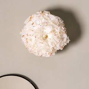 Golden Wall Light Fixture, Wall Mount Light, Handmade Paper Clips Lamp ...