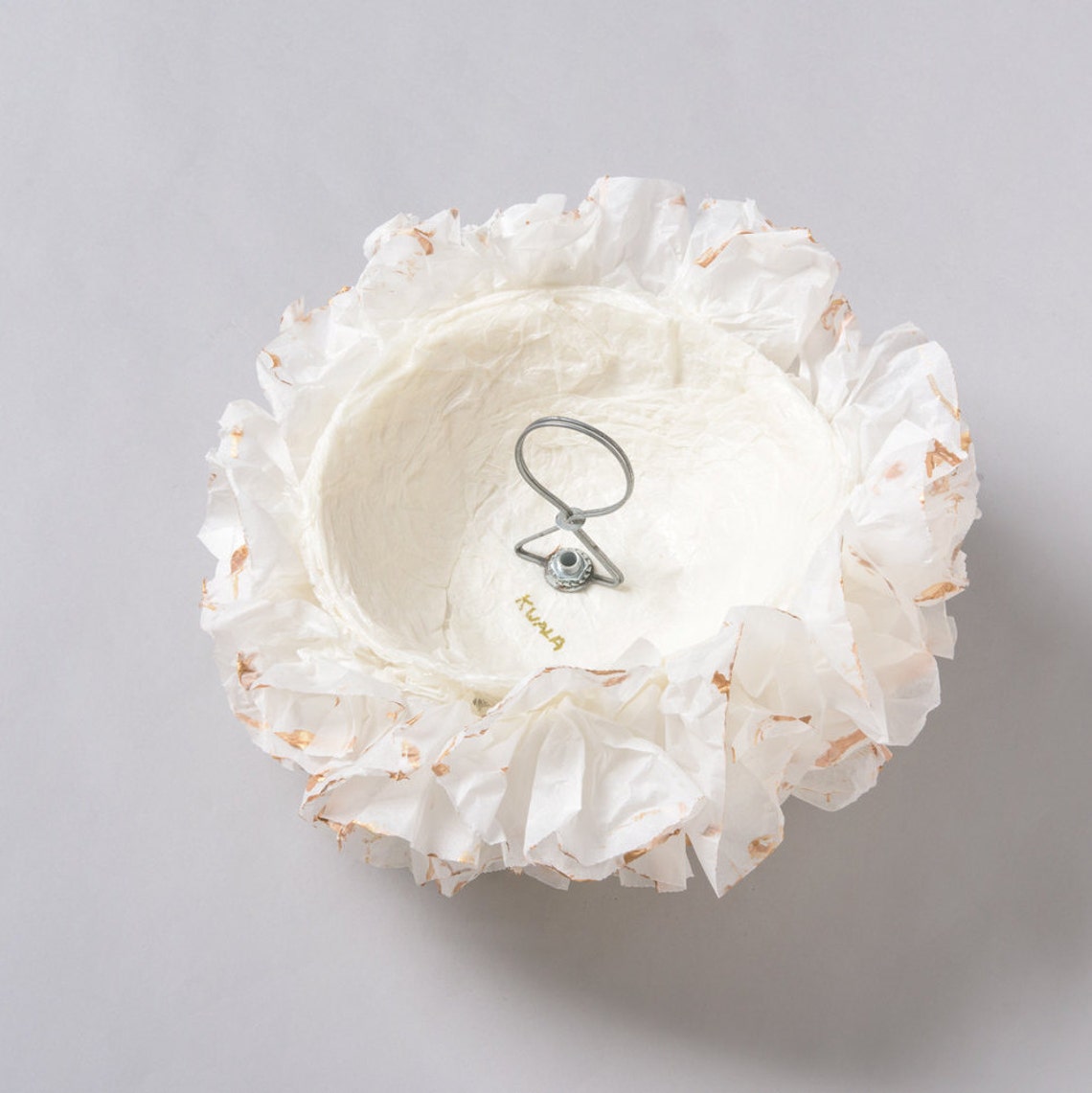 Golden Wall Light Fixture, Wall Mount Light, Handmade Paper Clips Lamp ...