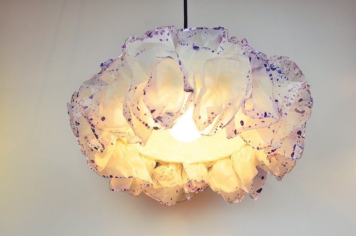 Purple Ceiling Light Living Room Pendant Light Paper - Etsy