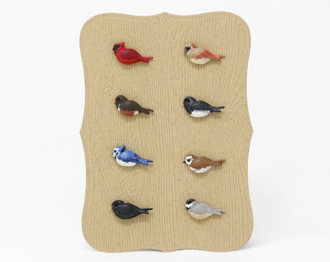 Mini Wild Bird Push Pin Set - Etsy