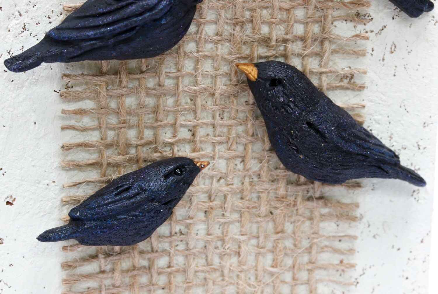 Handmade Polymer Clay Black Bird Push Pins | Etsy