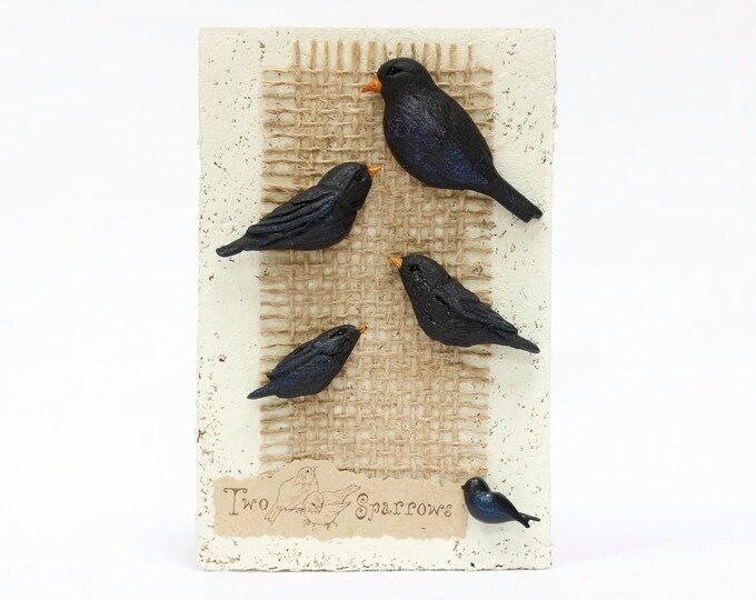 Handmade Polymer Clay Black Bird Push Pins - Etsy