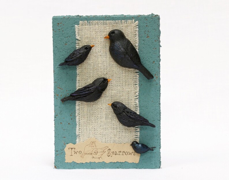 Handmade Polymer Clay Black Bird Push Pins - Etsy