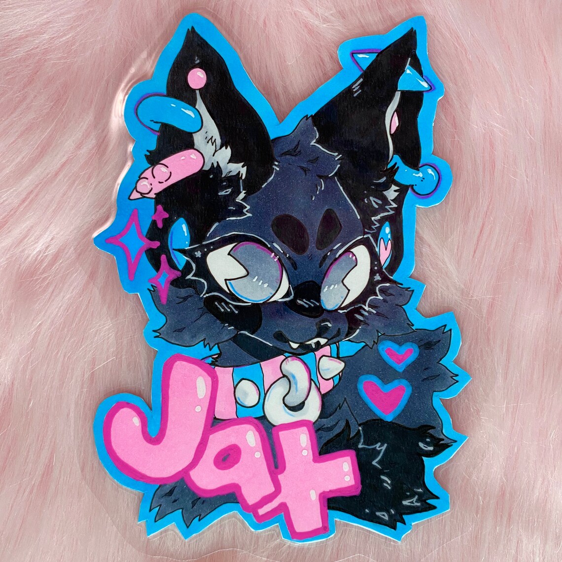 Fursuit/fursona Badge read Description - Etsy
