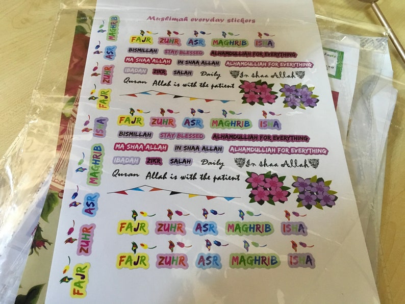 Islamic Planner Stickers-daily Life Routine Muslimah Planner Stickers ...