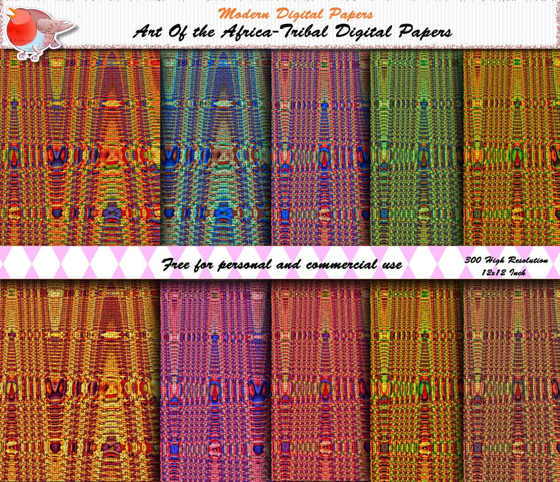 Tribal Digital Paper-art of the Africaafrica Arttribal - Etsy