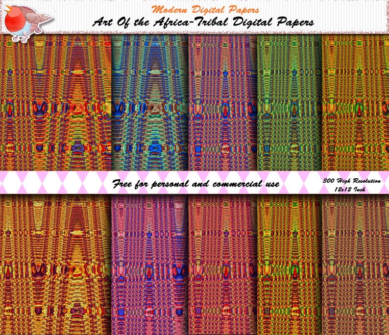 Tribal Digital Paper-art of the Africaafrica Arttribal - Etsy