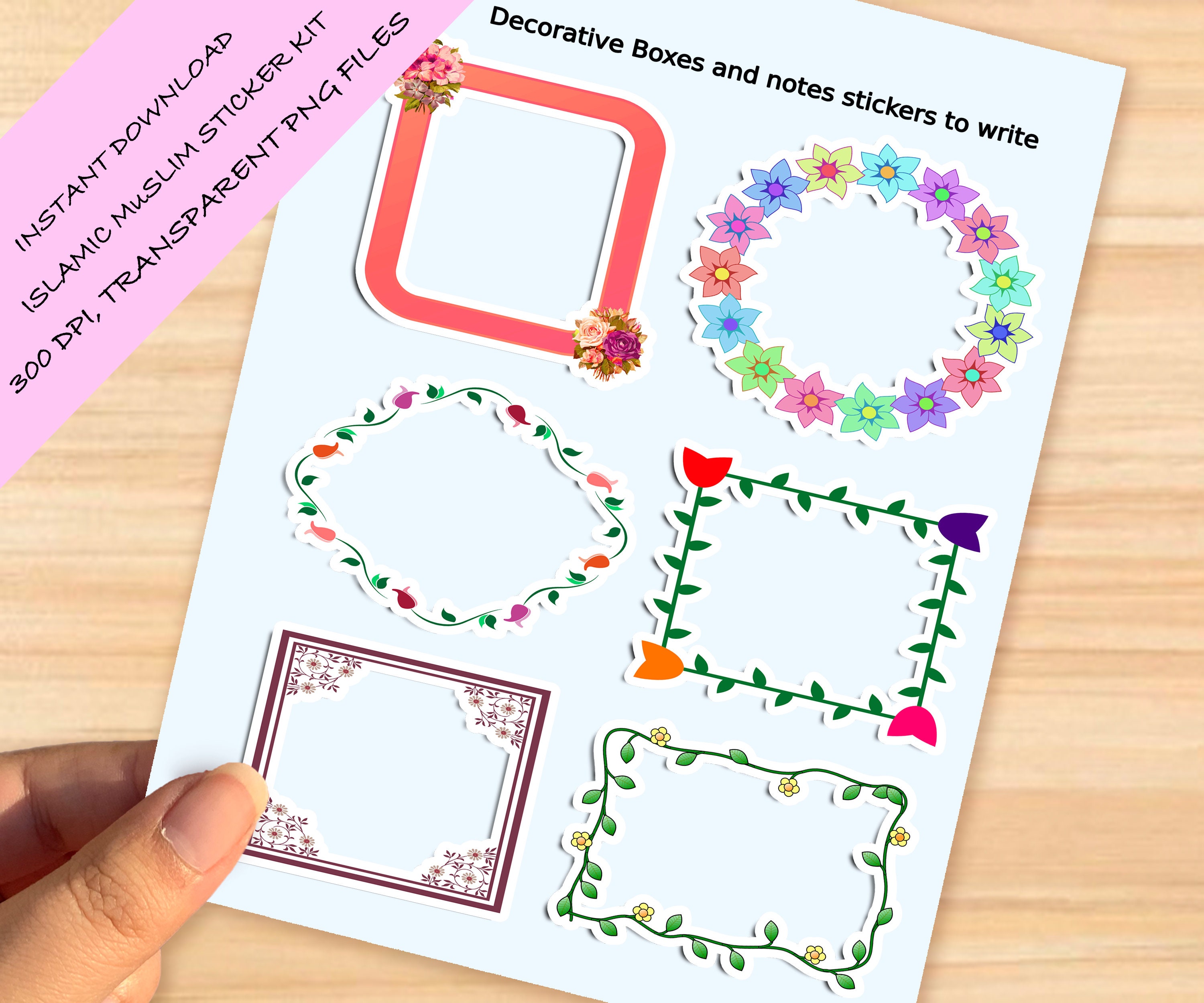 Ramadan Islamic Digital Printable Planner Stickers, Planner Printable ...