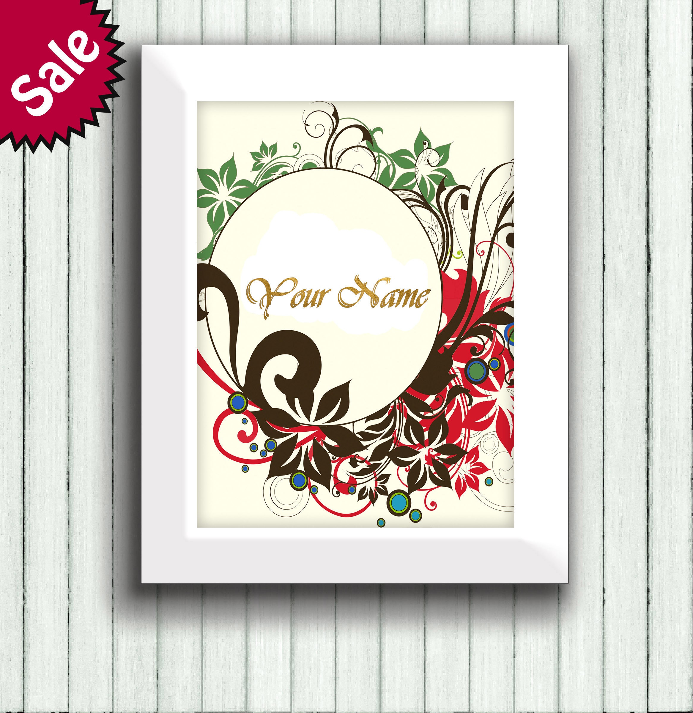 Your Custom Name PrintSurname Sign PrintCustom | Etsy