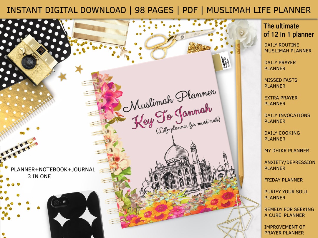 Islamic Daily Planner Digital, Digital Planner, Islamic Gift, Printable ...