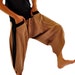 Brown Cotton Samurai Pants: Unisex Harem Yoga Trousers - Etsy