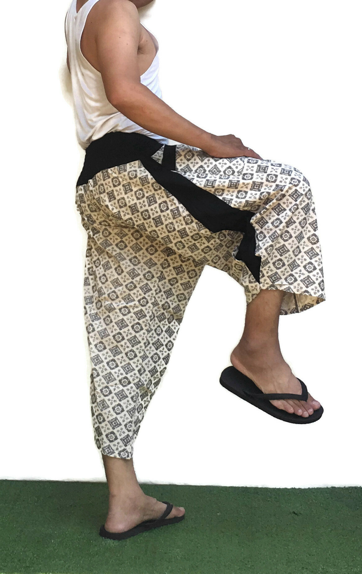 Samurai Pants Ninja Pants Men's Fashion Harem Pants Yoga Pants Wide Leg ...