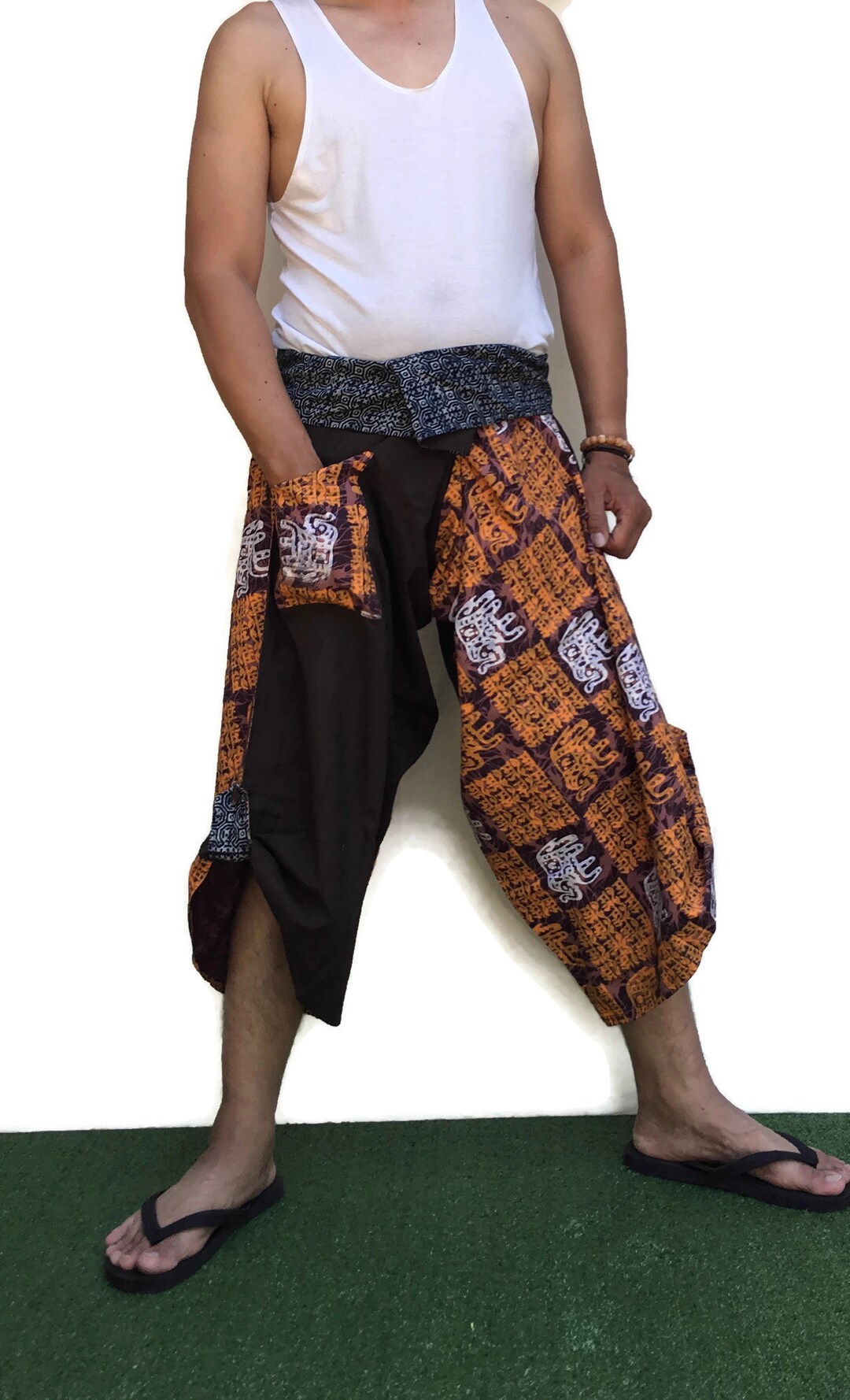 Samurai Pants Elephant Pants Men's Fashion Harem Pants Yoga Pants ...