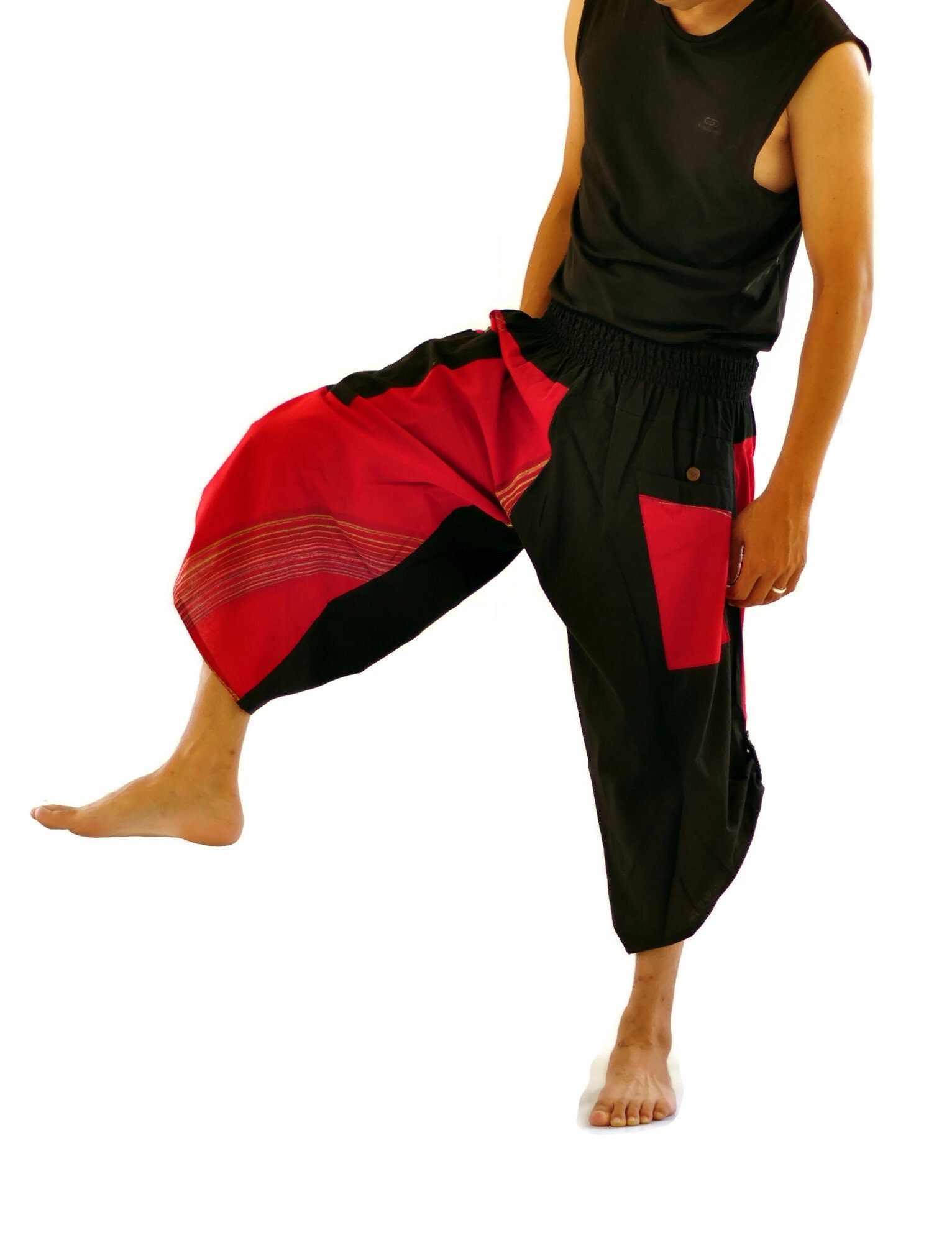 Samurai Pants Ninja Pants Men's Fashion Harem Pants Yoga Pants Wide Leg ...
