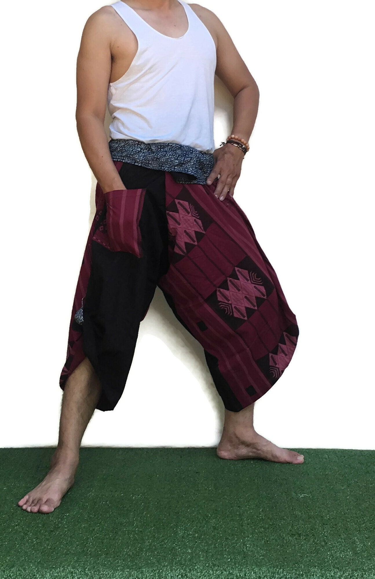 Samurai pants Men's fashion Harem pants Yoga pants Samurai | Etsy