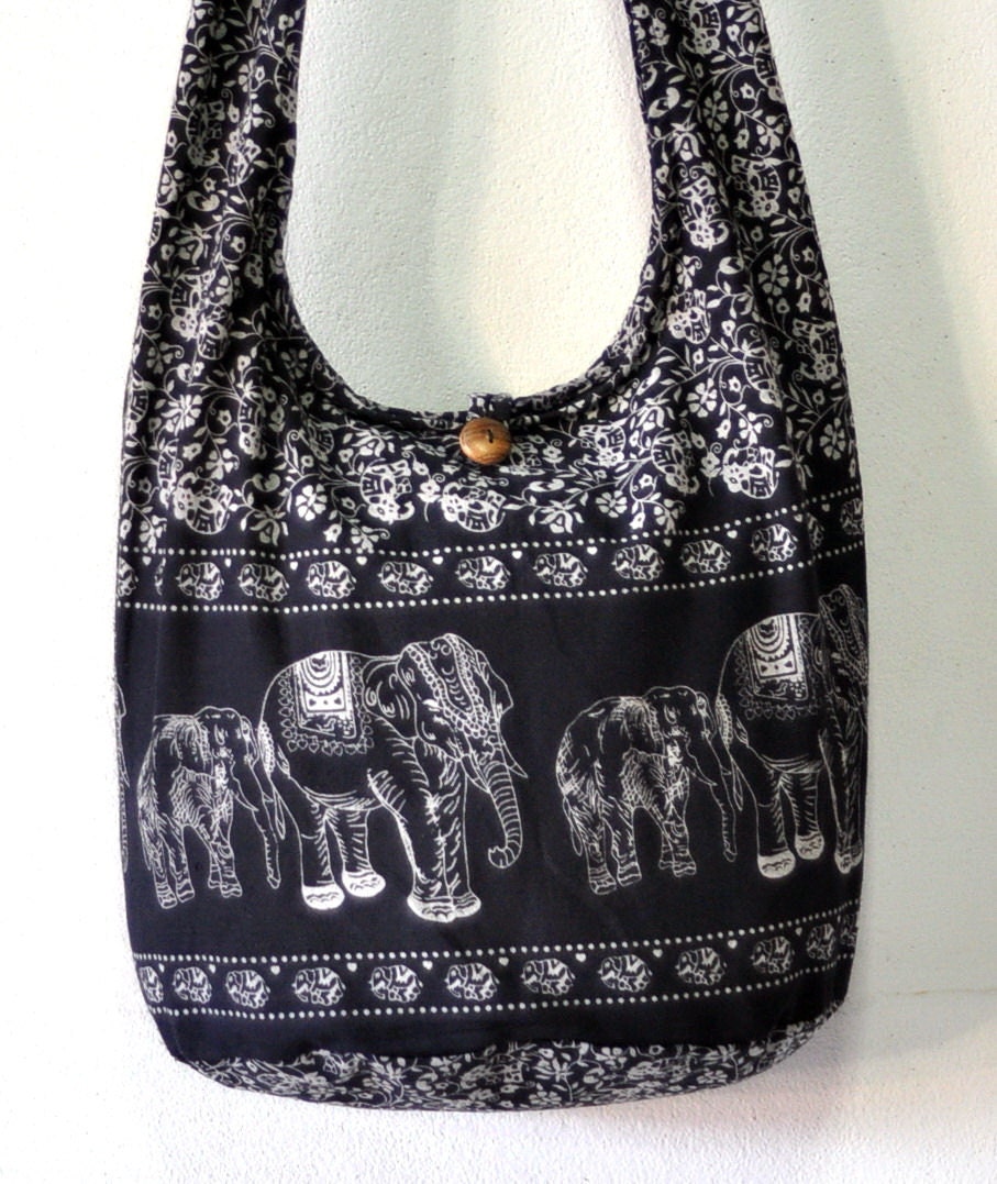 Elephant Bag Women Bag Men Bag Cotton Bag Hippie Boho Bag Tote Bag Hobo ...
