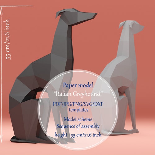 Chihuahua Paper Model papercraft DIY Low Poly PDF | Etsy