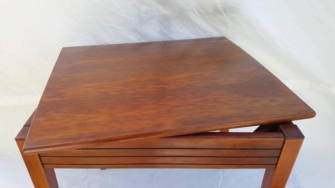 Vintage 1940s Swivel TV Stand Solid Wood TV Console TV Table Vintage Tv ...