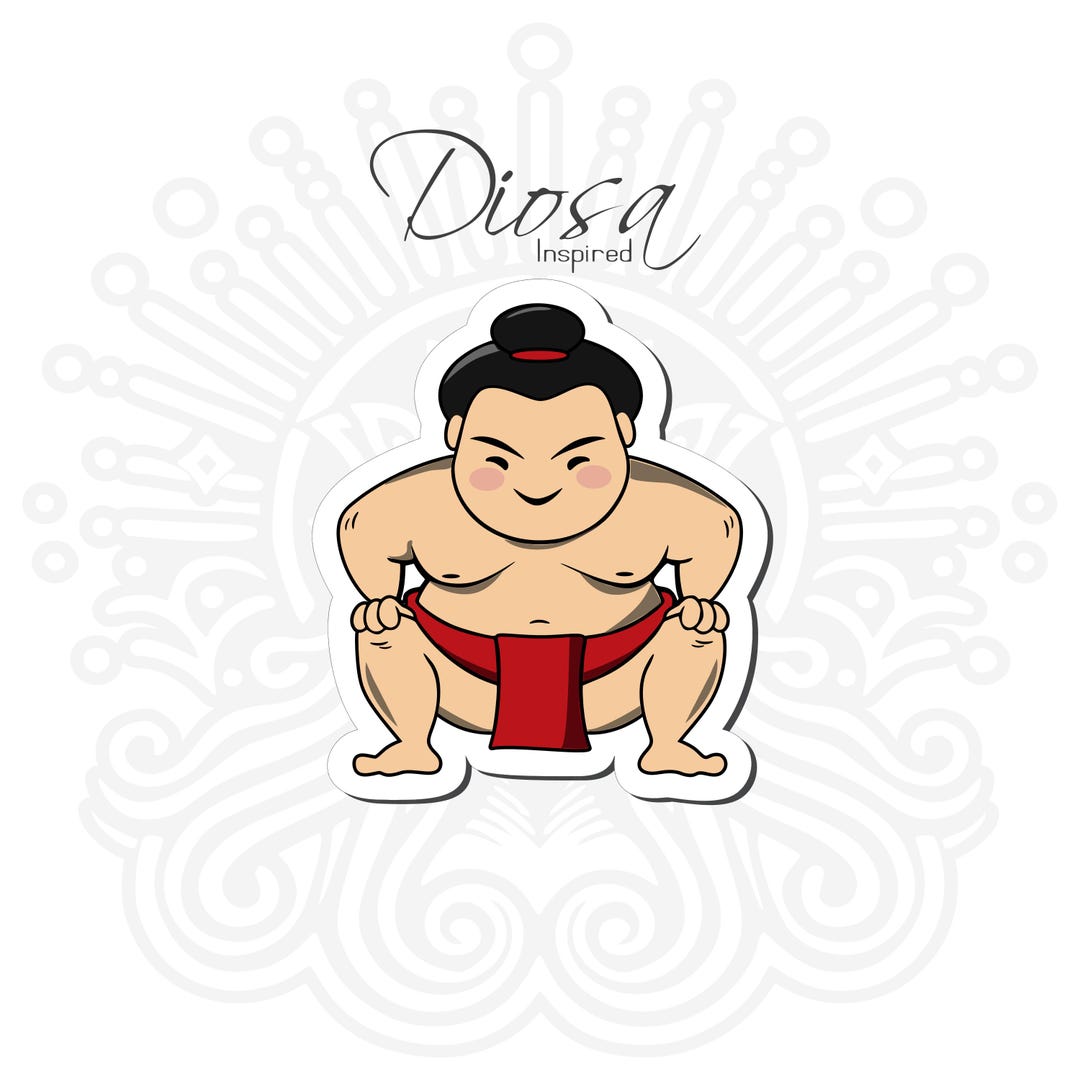 Sumo Wrestler Sticker I Kawaii Sticker I Cute Sumo I Japanese Wrestler ...