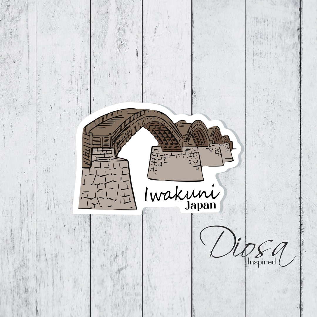 Kintai Bridge Sticker, Kawaii Sticker, Iwakuni Sticker, Japanese ...