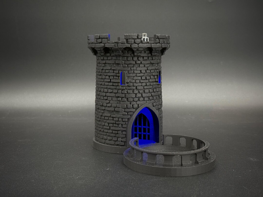 5" Lighted Brick Dice Tower With Interchangeable Tray, RPG, Dnd, and ...
