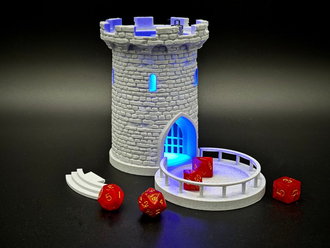 5 Lighted Dice Tower, Dice Castle, Dice Roller, Dice Tray, Dungeons and ...