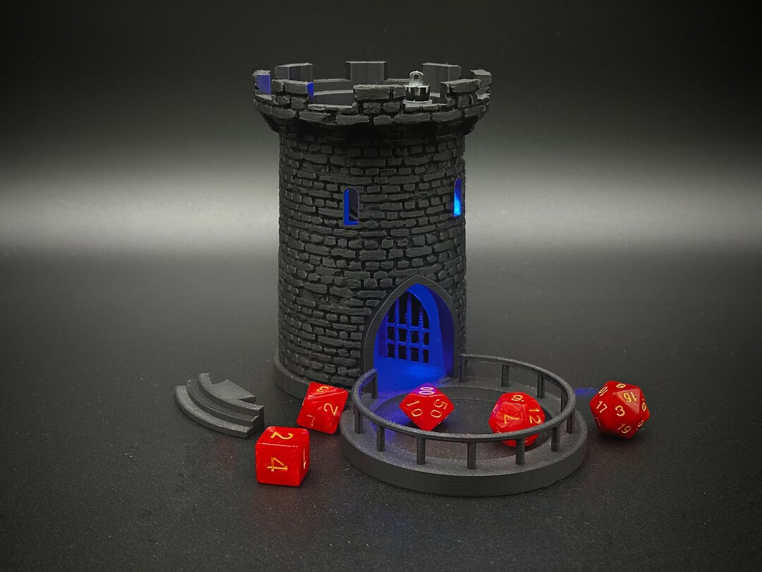 Lighted Dice Tower and Tray With Interchangeable Tray or Stairs ...