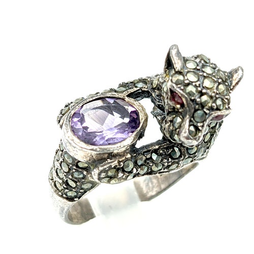 CELTIC CAT Sterling Silver Adjustable RING Celts Irish | Etsy