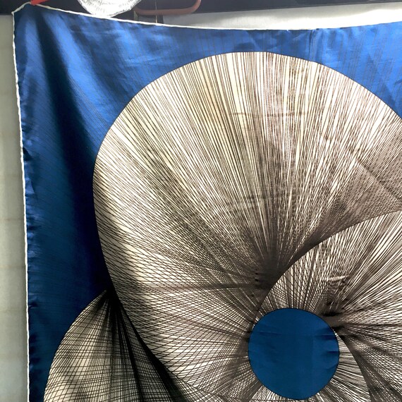 Vintage Countess Mara Blue & Brown Spiral Pattern Sil… - Gem