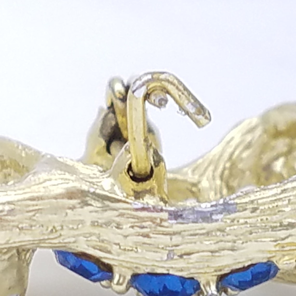 Vintage Blue Rhinestone Monkey Brooch - Etsy