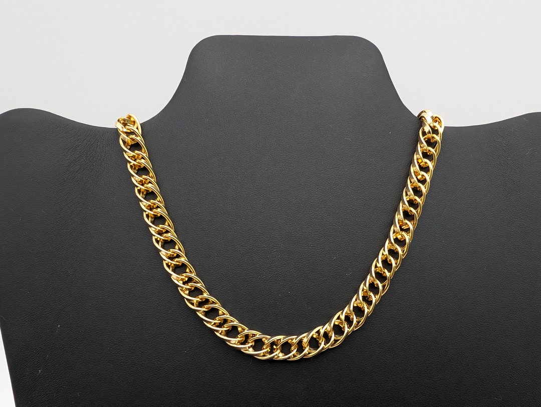 14k Gold Plated Double Twisted Curb Chain Necklace or Bracelet - Custom ...