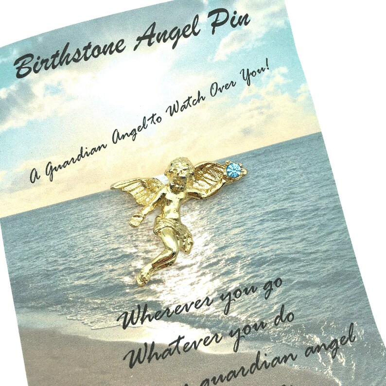 Old Stock Birthstone Angel Pins - Various Styles & Colors - Etsy