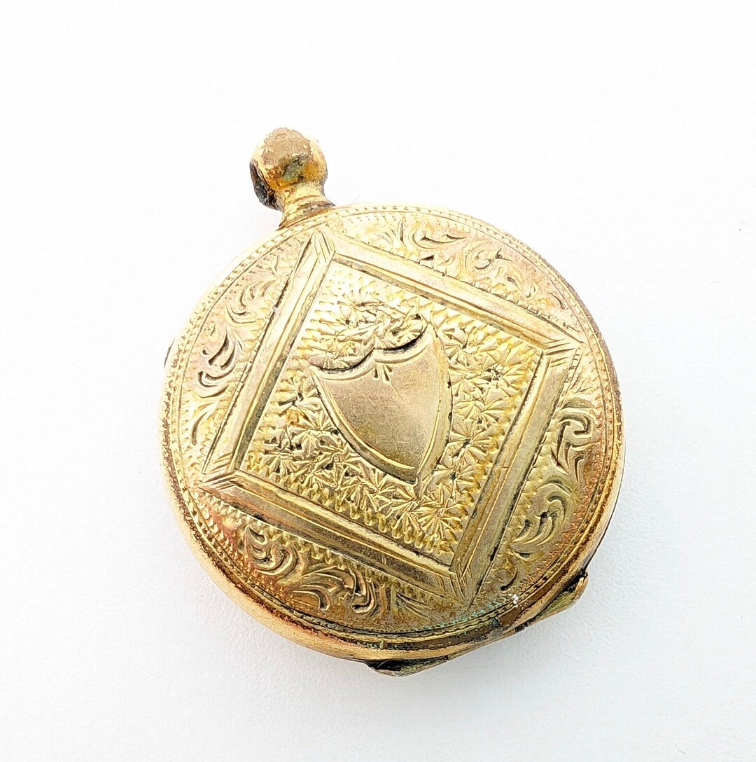 Victorian Gold Filled Hair Locket / Mourning Locket - .75" - Etsy