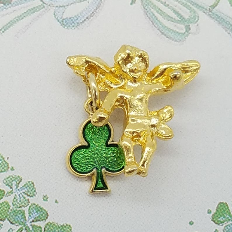 Lucky Irish Angel & Shamrock Lapel Pin St. Patrick's Day | Etsy