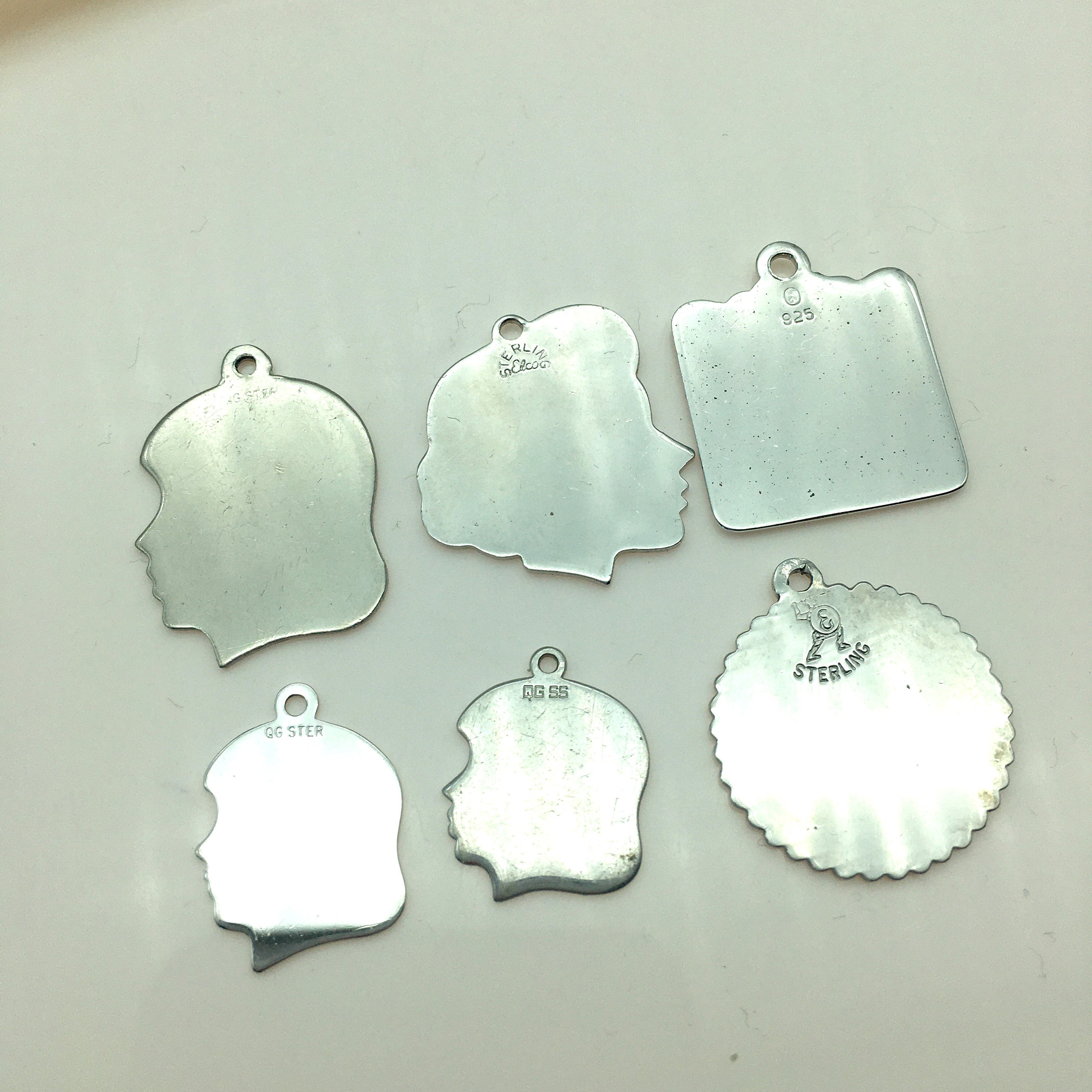 Vintage Sterling Silver Engravable Girl Child Pendants or | Etsy