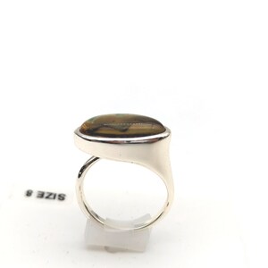 Old Stock Silver Plated Faux Abalone Ring by Ashley Cooper - Size 8 - Etsy